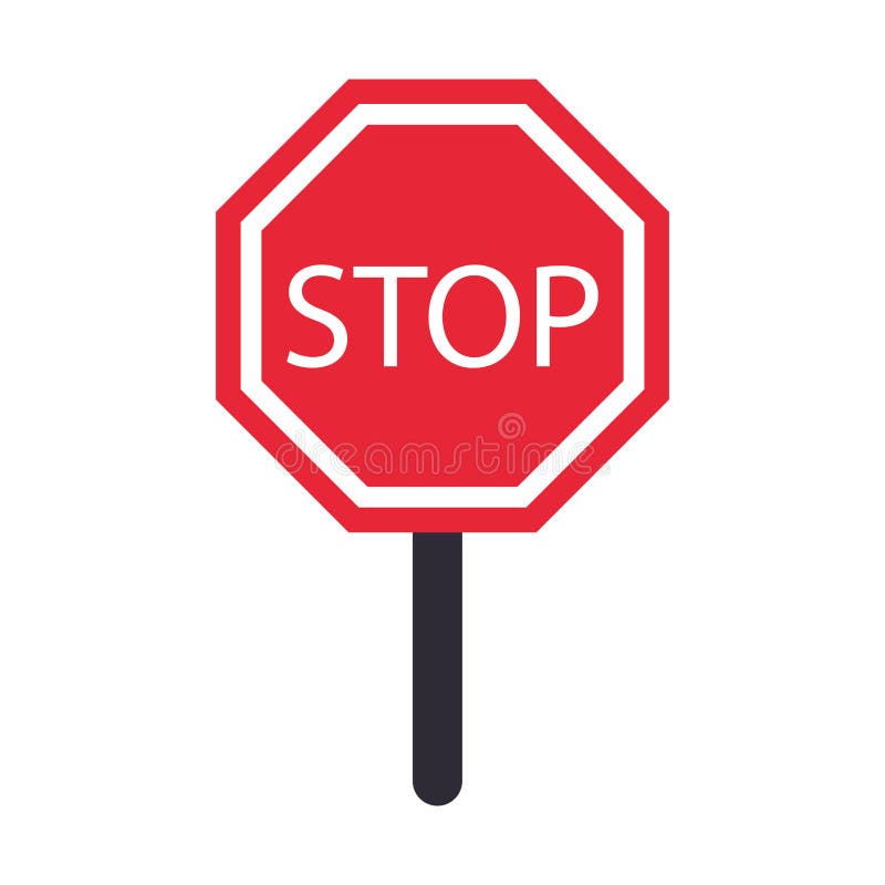 Stop Sign Icon Cartoon Isolated Stock Vector - Illustration of safety ...