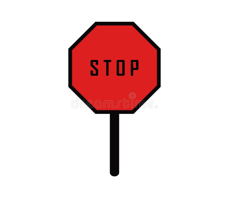 Stop sign icon illustrated stock illustration. Illustration of symbol ...