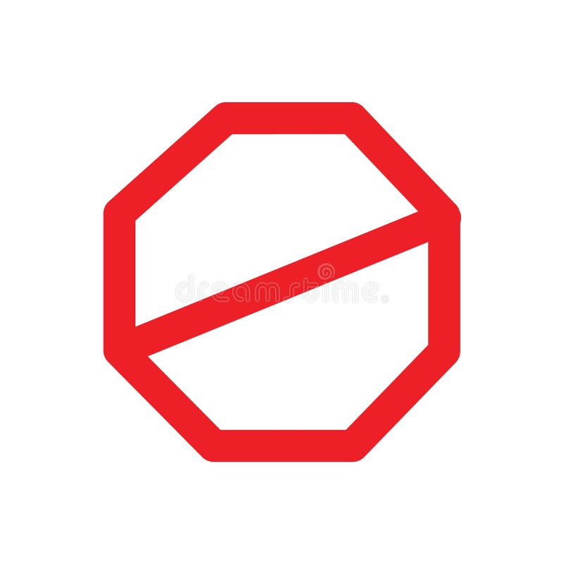 Stop Sign Icon Linear Vector Graphics Sign Stock Illustration ...