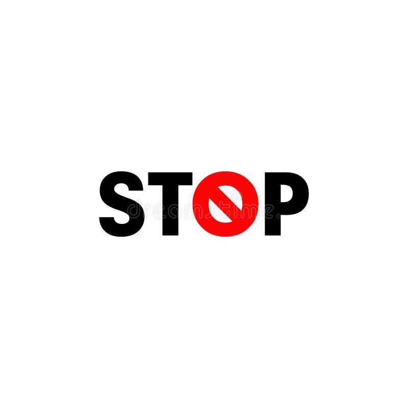 Stop Sign Icon Logo Design Vector Stock Illustration - Illustration of ...