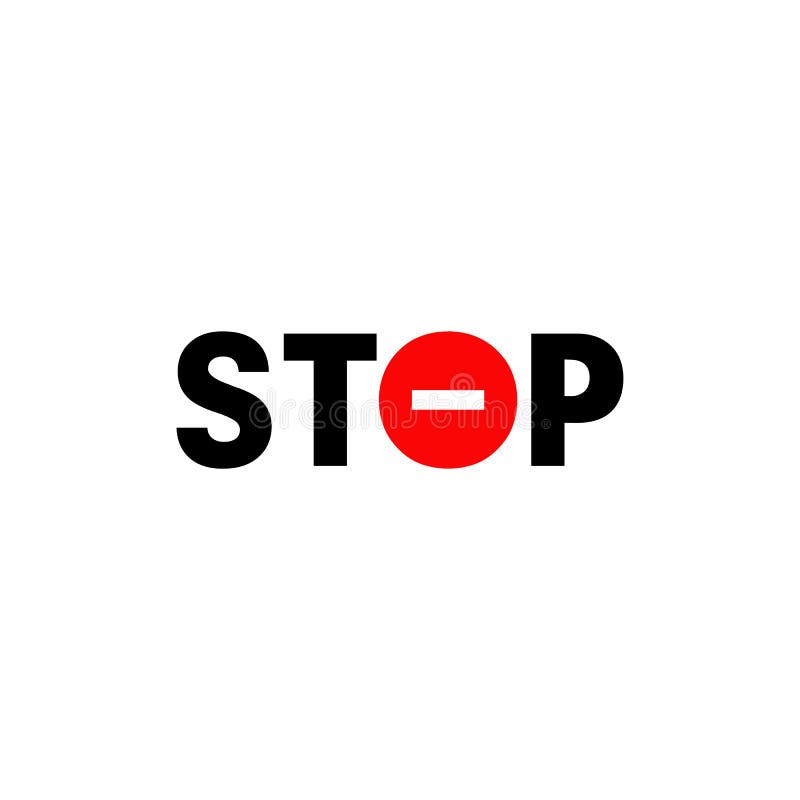 Stop Sign Icon Logo Design Vector Stock Vector - Illustration of ...