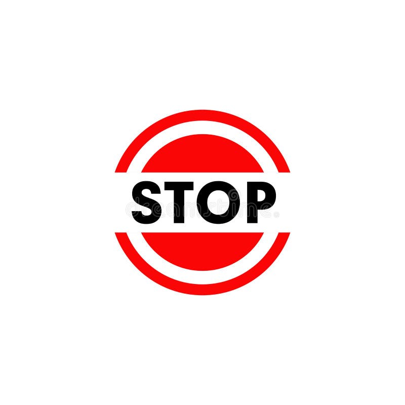 Stop Sign Icon Logo Design Vector Stock Vector - Illustration of road ...