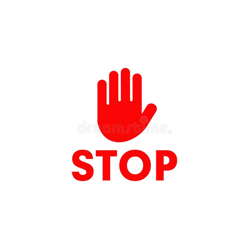 Stop Sign Icon Logo Design Vector Stock Vector - Illustration of ...