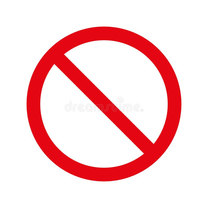 Stop Sign Icon. No Sign, Red Warning Isolated. Vector Illustration ...