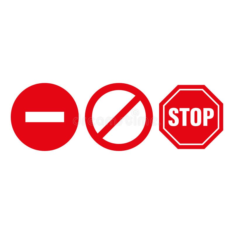 Stop Sign. Stop Sign Icon. No Sign Icon. Vector Illustration. EPS 10 ...