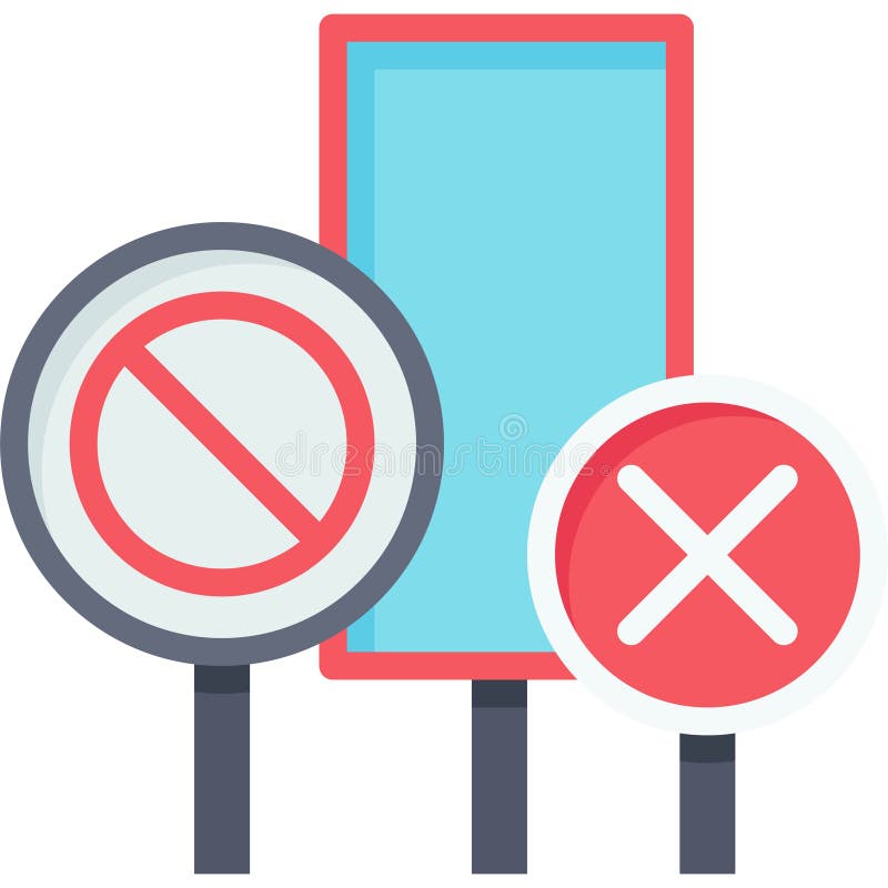 Stop Sign Icon, Protest Related Vector Stock Vector - Illustration of ...