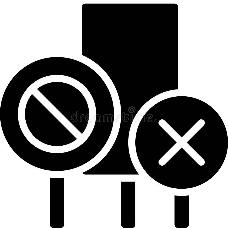 Stop Sign Icon, Protest Related Vector Stock Vector - Illustration of ...