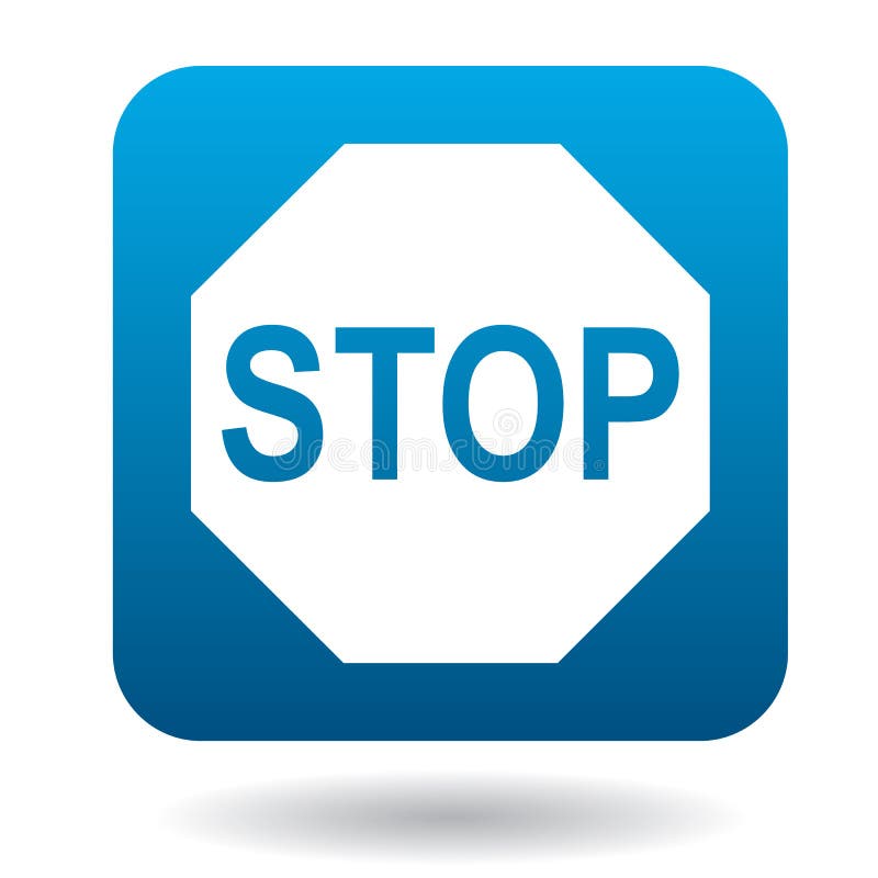 Stop Sign Icon, Simple Style Stock Vector - Illustration of abstract ...