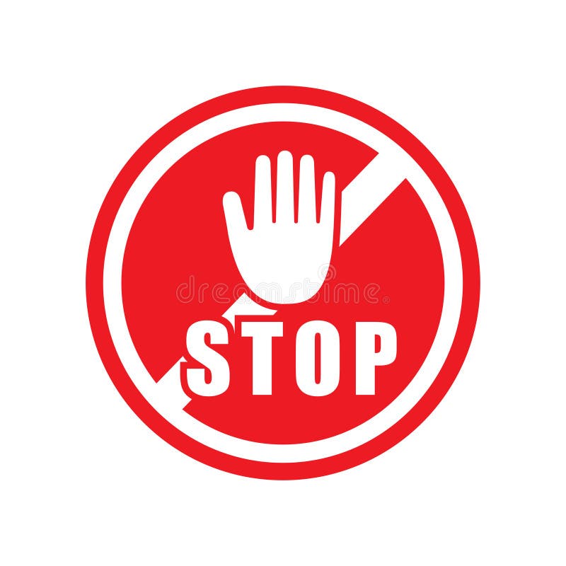 Stop Sign Icon Vector Design Illustration Stock Vector - Illustration ...