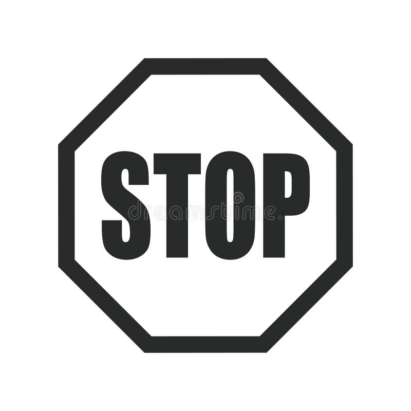 Stop Sign Icon Vector Design Illustration Stock Vector - Illustration ...