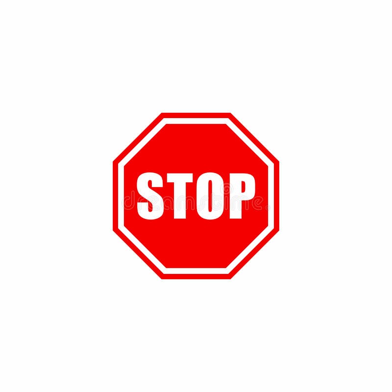 Stop Sign Blank Vector Design Stock Vector - Illustration of abstract ...