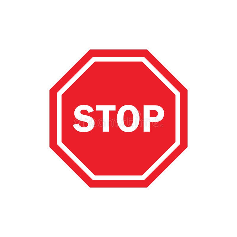 Stop sign icon. Stop icon stock vector. Illustration of road - 293536426