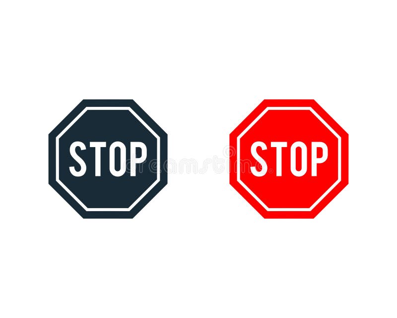 Stop Sign Icon Vector Logo Template Illustration Design Stock Vector ...