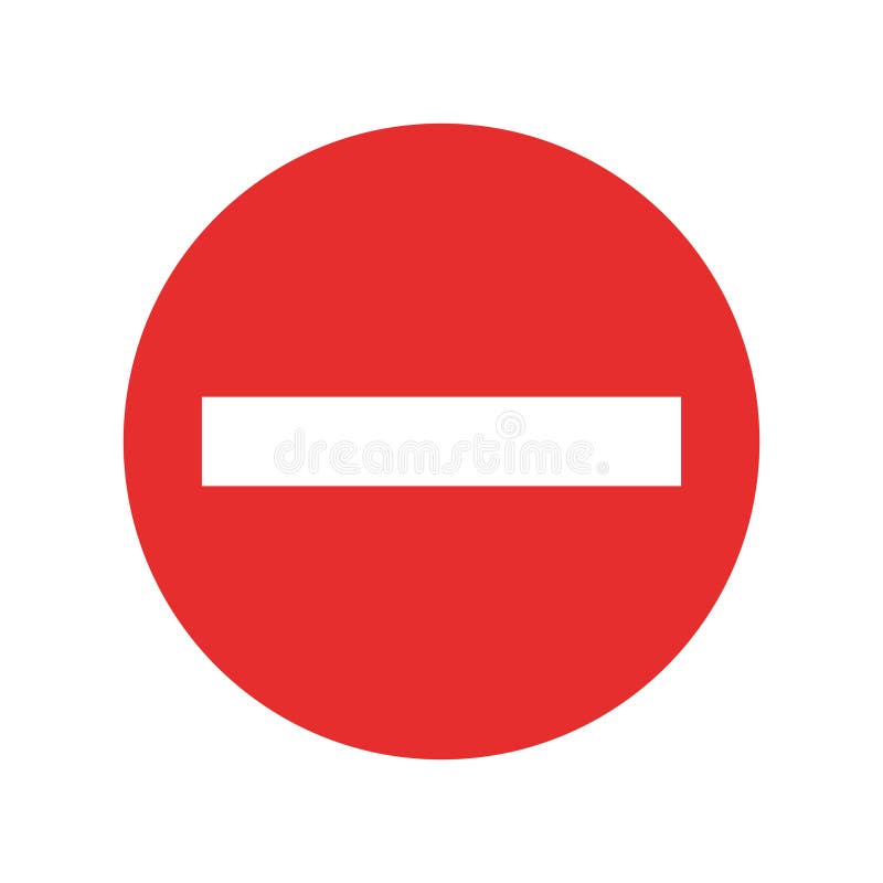 Stop Sign Icon Vector. No Red Warning Sign Isolated on White Background ...