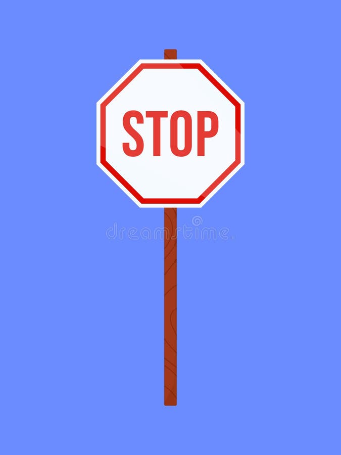 Stop Sign Icon Vector. Stop Street Sign Vector Stock Vector ...