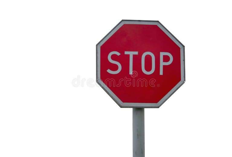 Stop sign - isolated stock photo. Image of empty, instruction - 211464