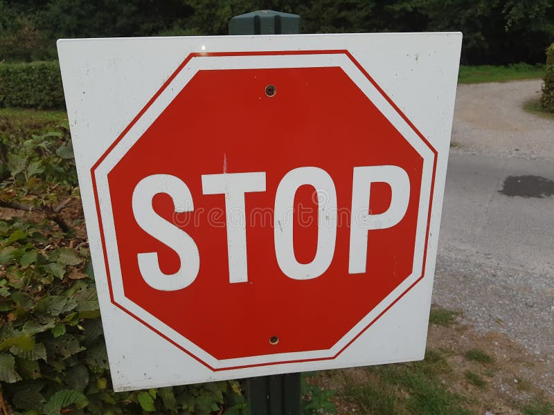 Stoppschild, isoliert stock image. Image of halt, message - 222053141