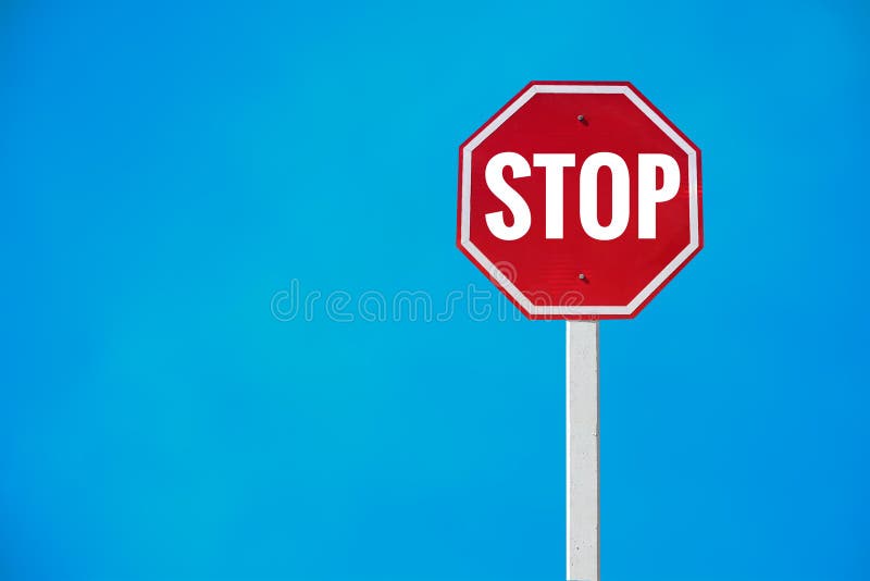 Stop sign stock photo. Image of caution, isolated, attention - 207351724