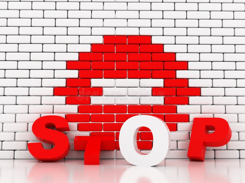 Stop stock illustration. Illustration of brick, texture - 53763751