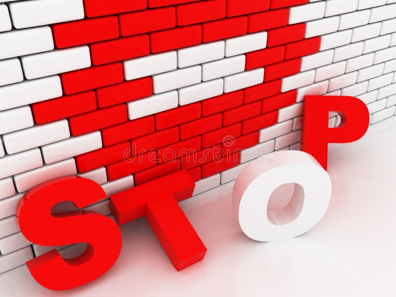 Stop stock illustration. Illustration of construction - 53764159