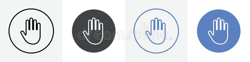 Stop Sign Vector Set Use for Web Stock Vector - Illustration of ...