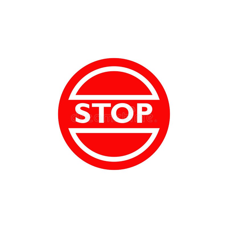 Stop Sign Logo Design Template Stock Vector - Illustration of driving ...