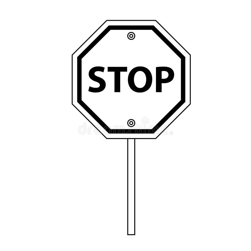 Stop Sign Flat Illustration. Clean Icon Design Element on Isolated ...