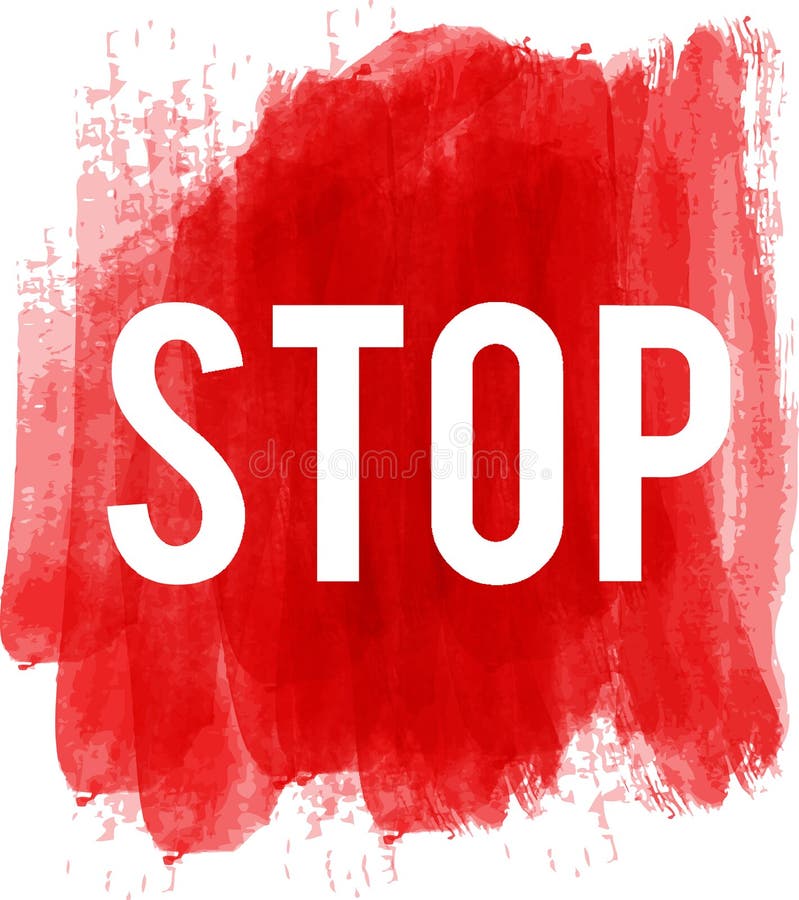 Watercolor Stop Sign Stock Illustrations – 678 Watercolor Stop Sign ...