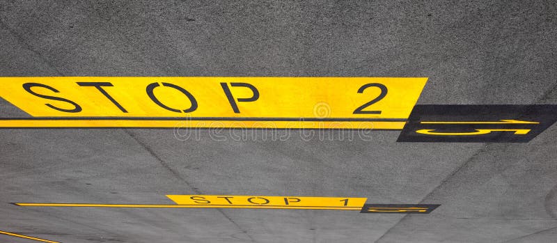 Stop Sign Painted on the Road Stock Photo - Image of signs, black: 30932216