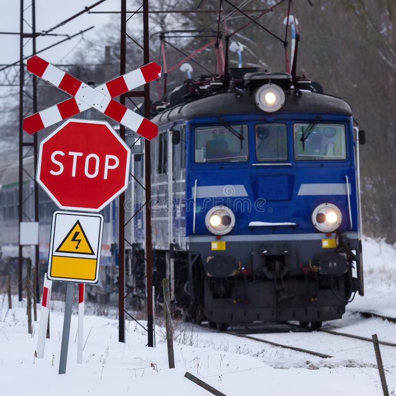 STOP SIGN stock photo. Image of railway, infrastructure - 230660428