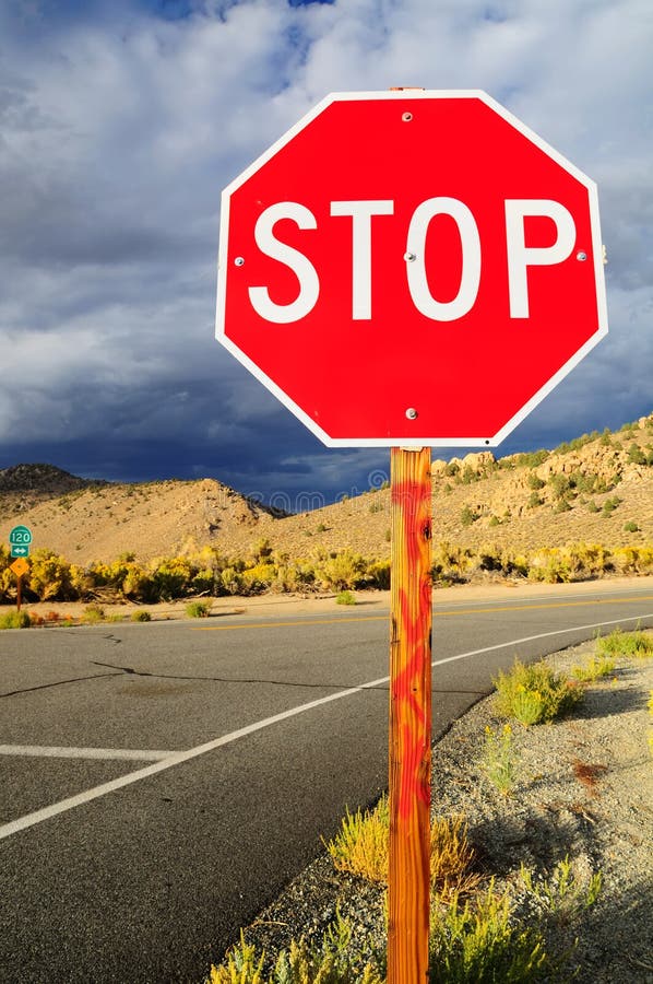 Stop sign. stock photo. Image of asphalt, cloudy, colors - 45801426