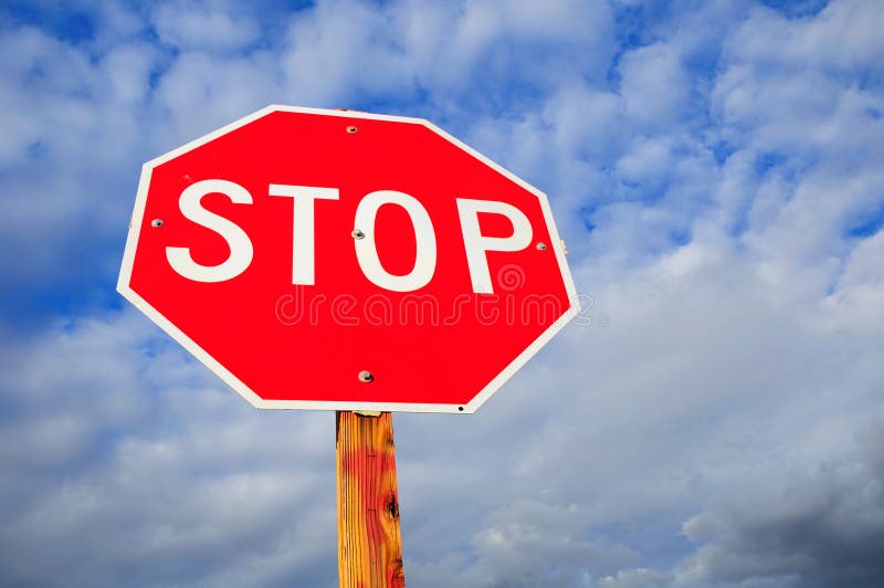 Stop sign. stock photo. Image of states, clouds, cloudy - 45801456