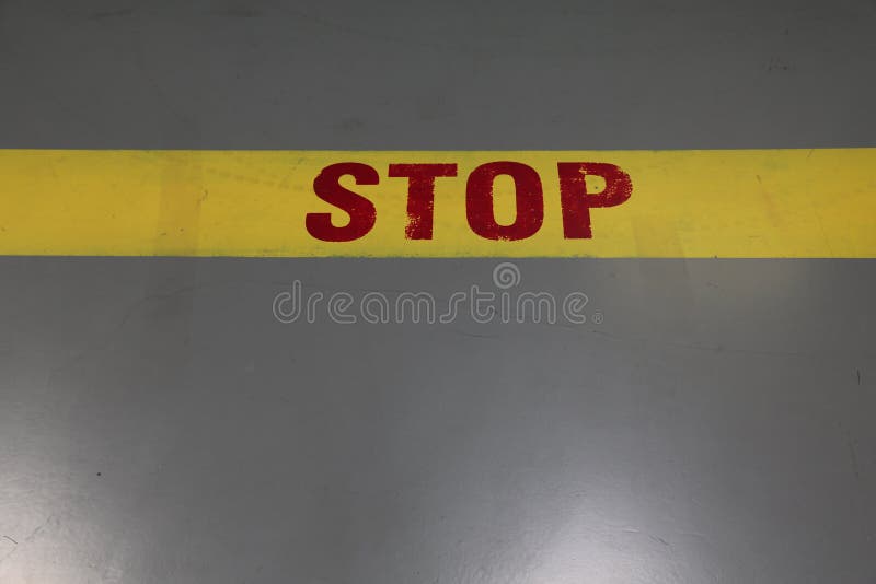 Stop sign stock photo. Image of work, security, stripes - 92344724