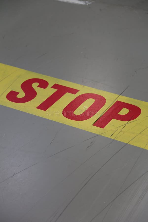 Stop sign stock photo. Image of danger, floor, attention - 92345284
