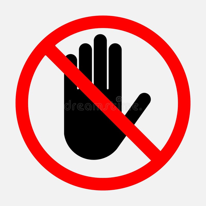 Stop sign, red round sign stock illustration. Illustration of sign ...