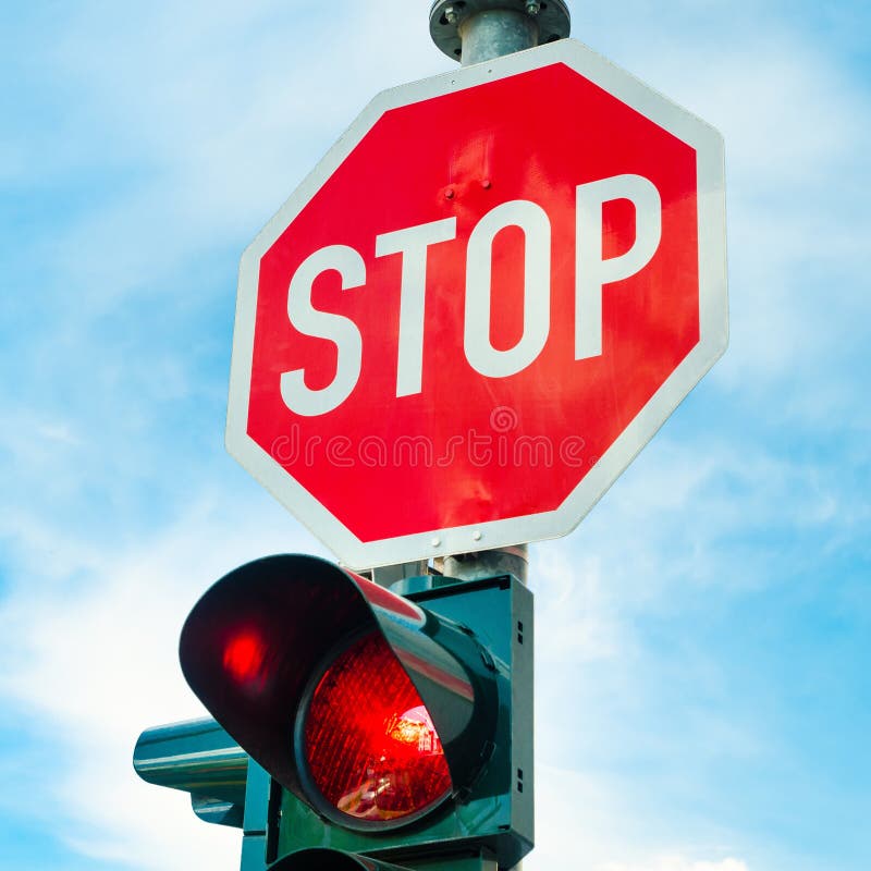 Stop sign stock photo. Image of attention, background - 103641794