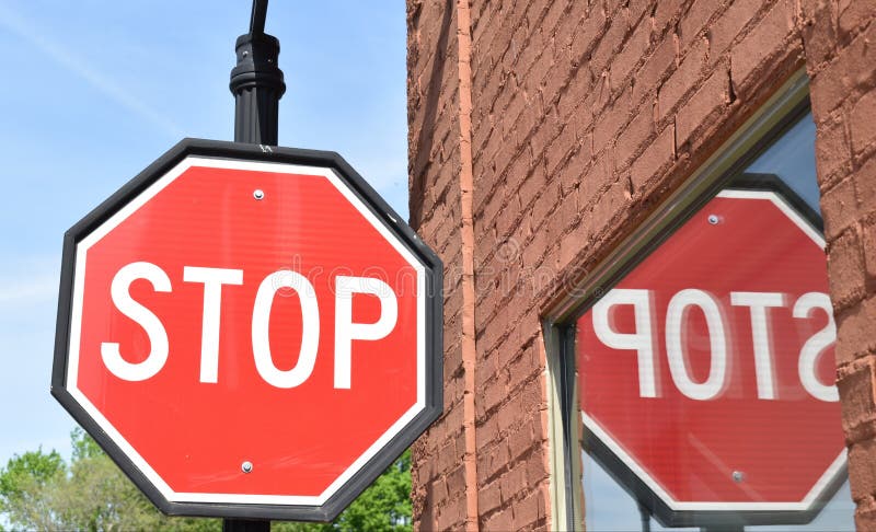 Sign with reflection stock image. Image of lamp, trees - 162122755