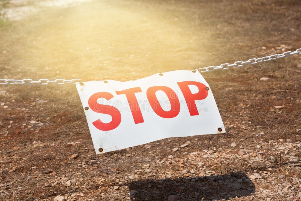 Stop Sign Restricting Entry Stock Image - Image of entry, direction ...