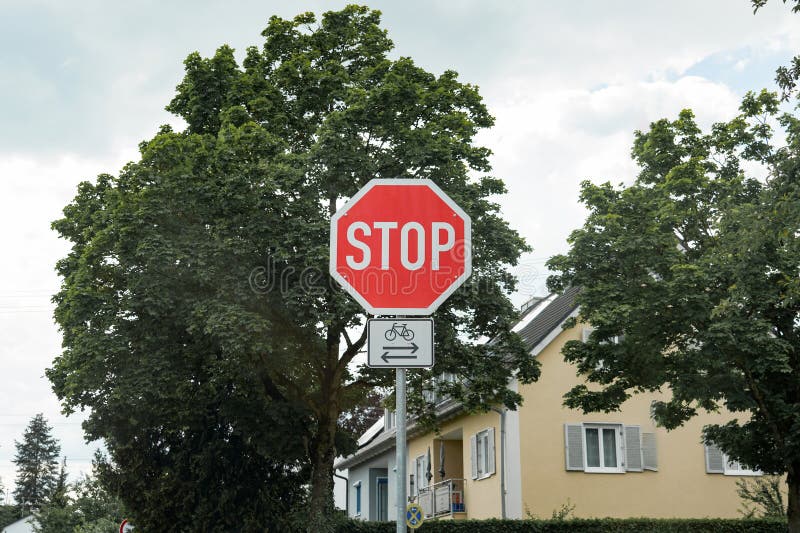 A STOP Sign on a Roadway within the City Stock Photo - Image of warning ...