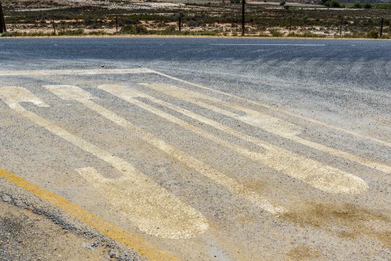 Stop Sign at Route 62 Highway in South Africa Stock Photo - Image of ...