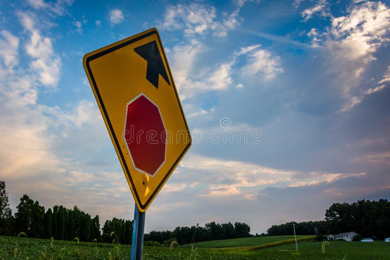 Stop Sign in Rural York County, Pennsylvania. Stock Photo - Image of ...