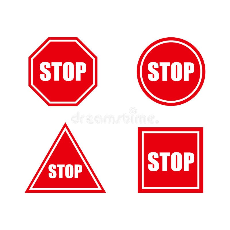 Stop Icon. Vector Illustration. Web Icon Stock Vector - Illustration of ...