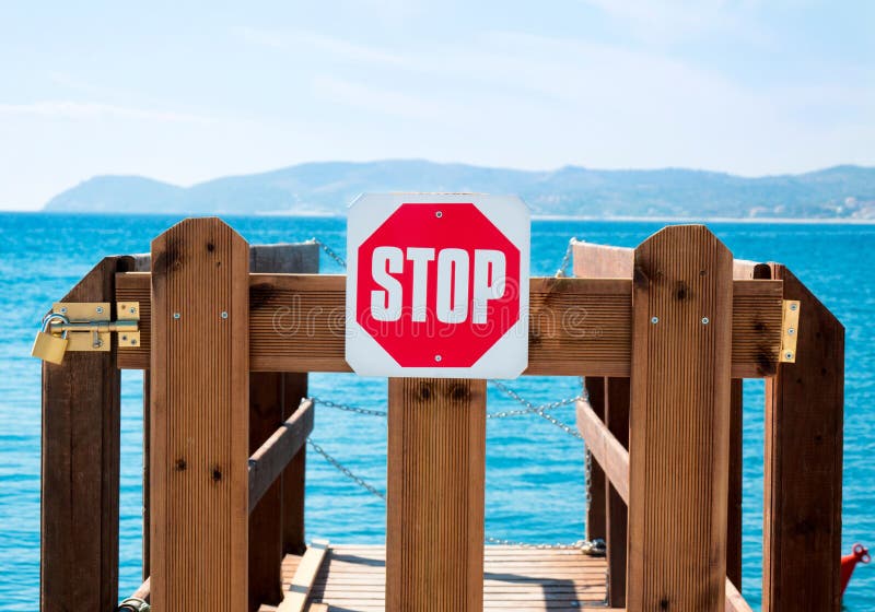 Stop sign stock photo. Image of warning, stop, lock, area - 33552220