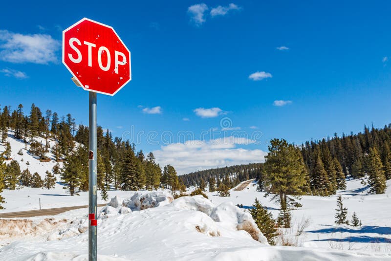A Stop Sign stock image. Image of creek, horizontal - 149871175