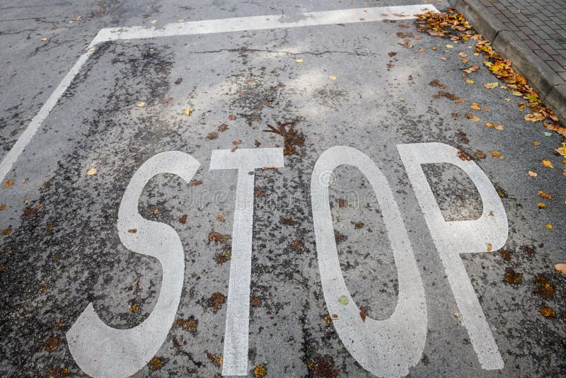 Stop sign on the street stock image. Image of road, traffic - 237698649