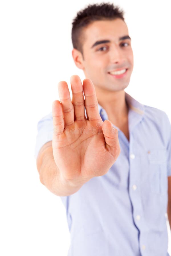 Stop Sign stock image. Image of latin, head, handsome - 31311603