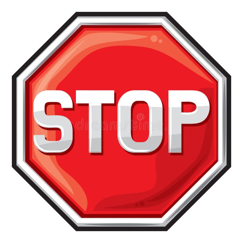 Stop Sign stock vector. Illustration of pattern, vector - 4973681