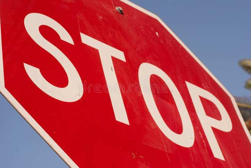 Stop Sign from Unique Perspective. Stock Photo - Image of communicate ...