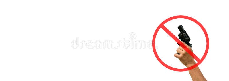 Stop Sign for Using Weapons Stock Photo - Image of guns, violence ...
