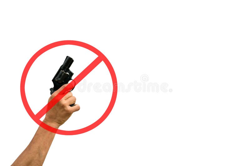 Stop Sign for Using Weapons Stock Image - Image of criminal, crime ...